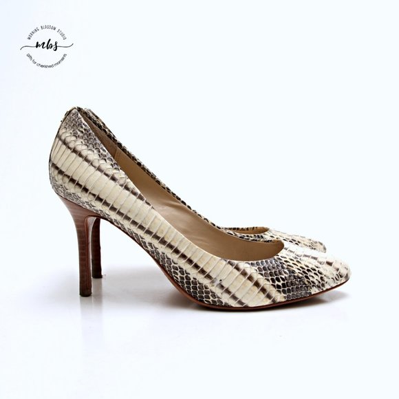 Coach | Shoes | Coach Nala Snakeskin Heel Pumps | Poshmark